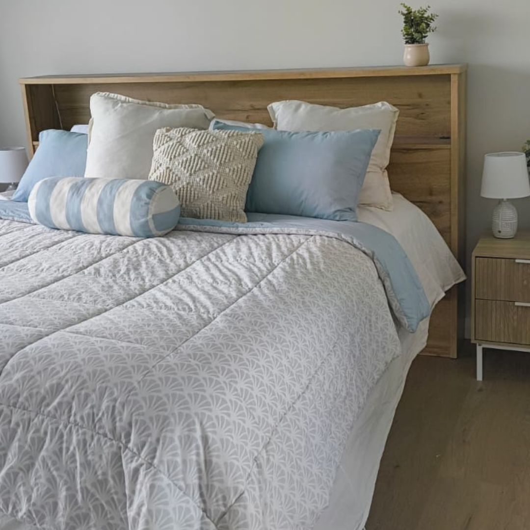 Coastal Blue Comforter Set - 100% Cotton Beach Theme Comforter Set ...